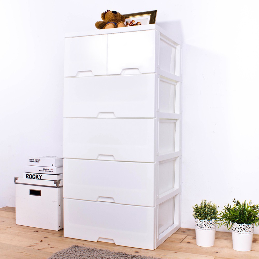 免運 MR.BOX 大面寬 白色羽毛五層玩具衣物抽屜式收納櫃(2小抽+4大抽) E&J【005126-01】 | 蝦皮購物