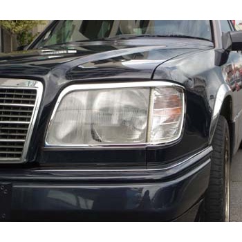 卡嗶車燈台製 現貨 適用於 賓士 BENZ E Class W124 鍍鉻大燈框 E280 E320 E400 E500 | 蝦皮購物