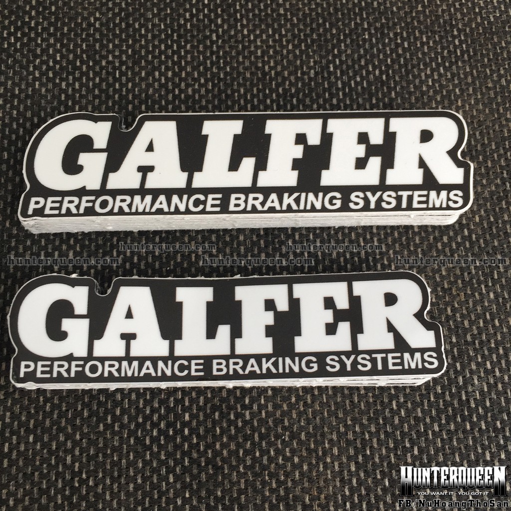 Logo GALFER(11.3x2.8cm] 黑白背景。 超級粘性貼花貼紙,防水,裝飾賽車郵票 | 蝦皮購物