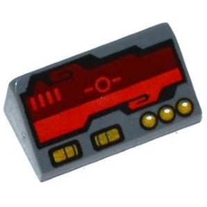 磚家 LEGO 樂高 slope 1x2 印刷 深紅色螢幕 金色開關 金色按鈕 85984 85984pb077 | 蝦皮購物