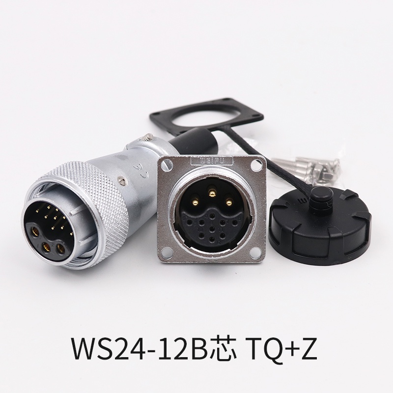 晨曦五金WEIPU威浦 航空插頭插座WS24-2-3-4-9-10-12-19芯接頭TQ/KZ連接器201 | 蝦皮購物