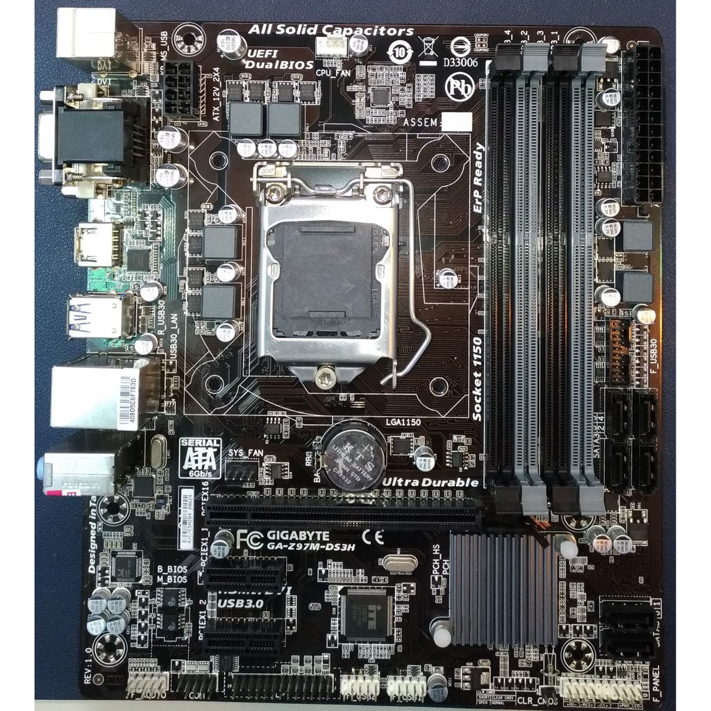 GIGABYTE 技嘉 GA-Z97M-DS3H Z97 LGA 1150 | 蝦皮購物