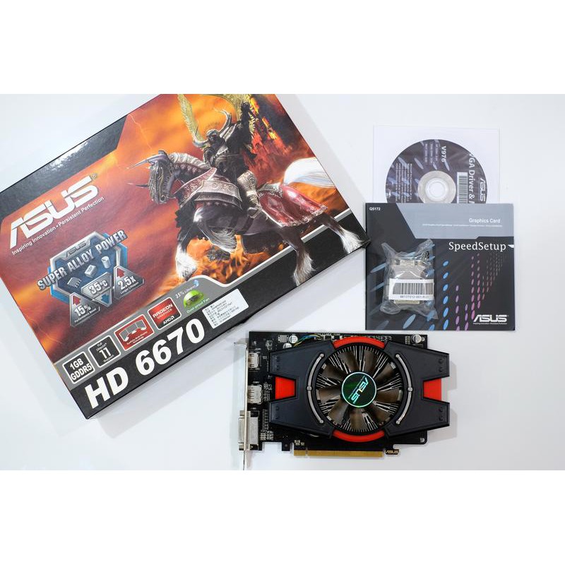 華碩 ASUS 完整盒裝 AMD Radeon HD 6670 DDR5 1G 顯示卡 免6Pin 免插電 非DDR3 | 蝦皮購物