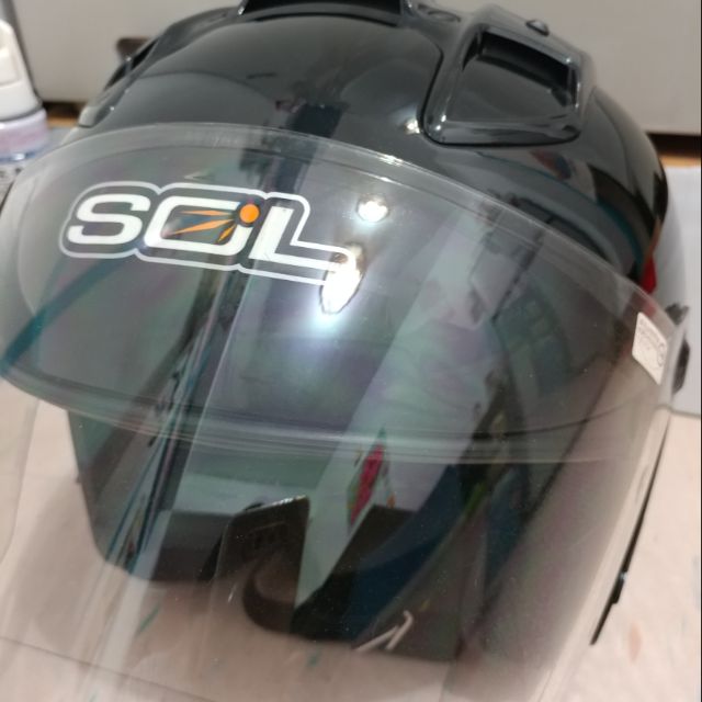 (二手)Sol 27s安全帽鋼琴烤漆黑 | 蝦皮購物