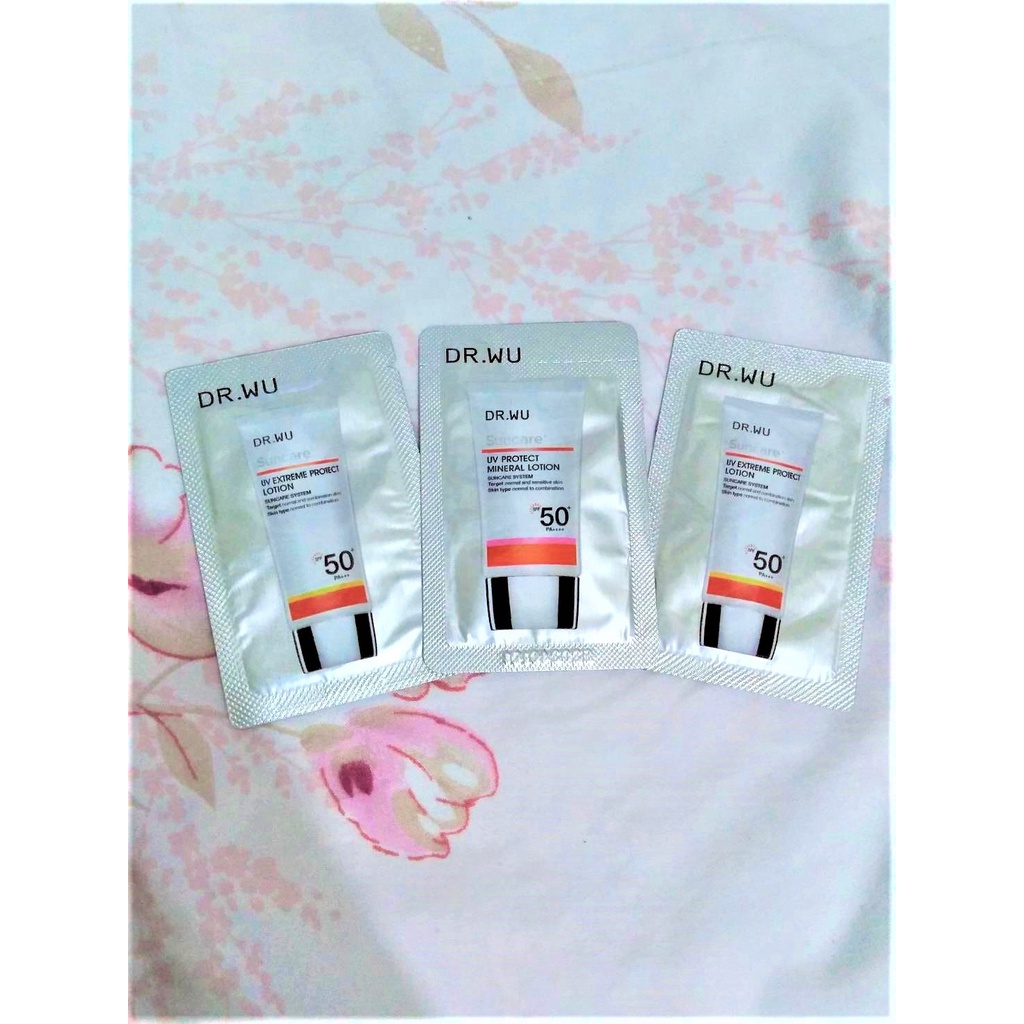 正品試用包 DR.WU 防曬乳 (極效全能/低敏物理) 2ml 體驗包 | 蝦皮購物