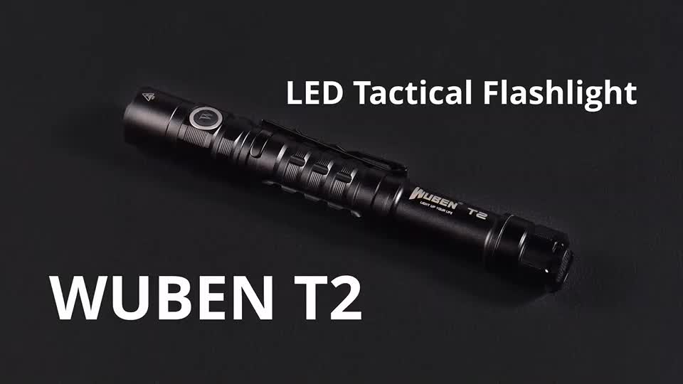 【錸特光電】WUBEN T2 高亮 AA筒 550流明雙開關 戰術手電筒 爆閃 防水 LED照明燈 露營 登山 3號電池 | 蝦皮購物