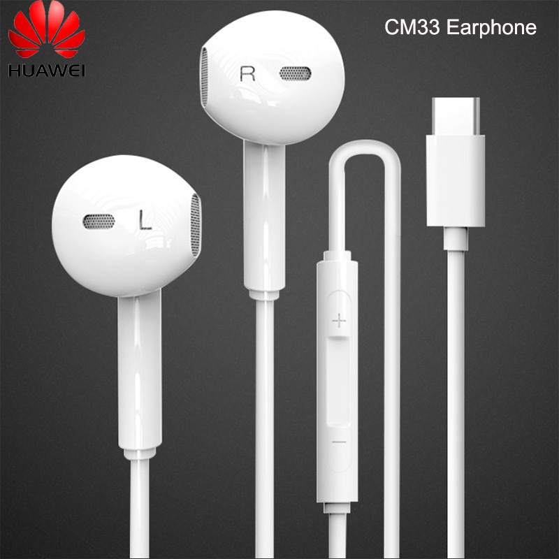 華為 CM33 USB / Type-C 耳機有線耳機, 適用於華為 P40 P30 P20 Pro Mate 40 3 | 蝦皮購物