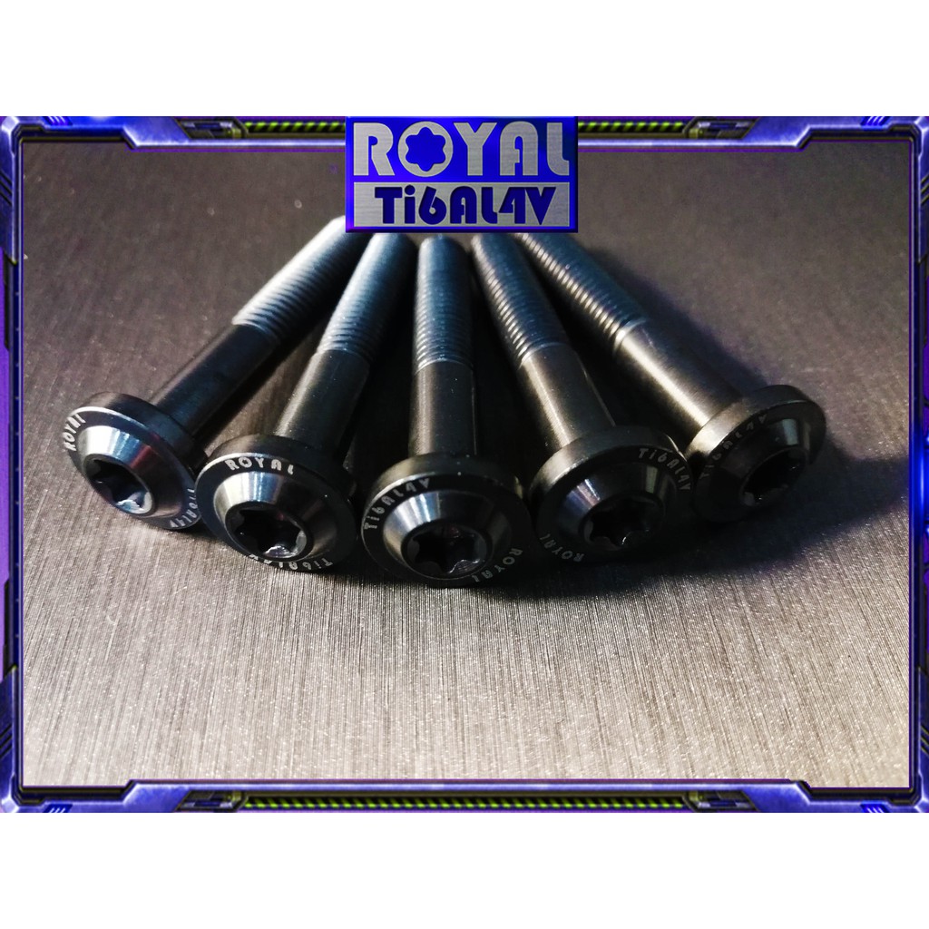 【瘋螺絲】ROYAL鈦合金螺絲★M8*50F P:1.25 64正鈦螺絲★CNC鍛造內梅花.內星型螺絲★三色可選 | 蝦皮購物