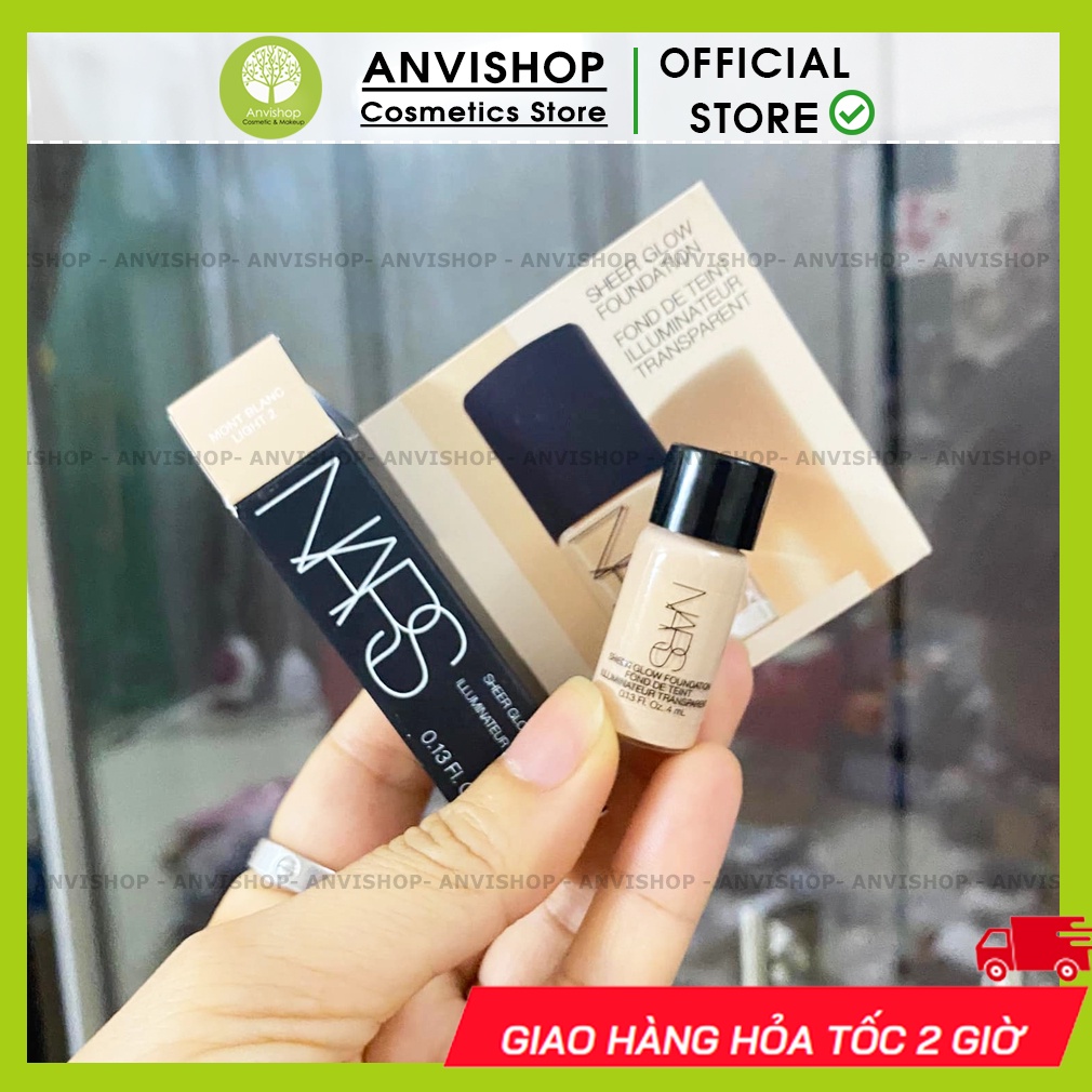 Nars Sheer Glow Foundation mini 尺寸 4ml - 中號 1 色調 - 中等明亮肌膚(適合 | 蝦皮購物