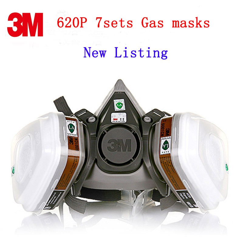 3m 6200 防毒面具 -2 個過濾器 6001CN - 10 個過濾棉盒 | 蝦皮購物