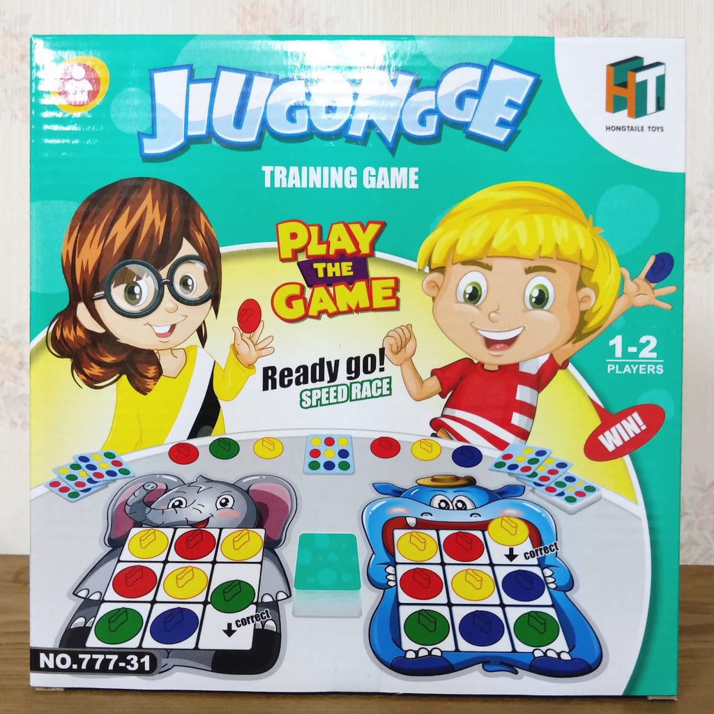 [知日桌遊][台灣現貨] 幼兒顏色訓練教具 動物九宮格 JIUGONGGE 顏色配對 速度競賽 顏色辨識 反應力大挑戰 | 蝦皮購物