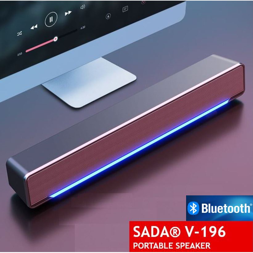 SADA Computer Speaker V-196 USB Wired Bar Stereo Subwoofer M | 蝦皮購物