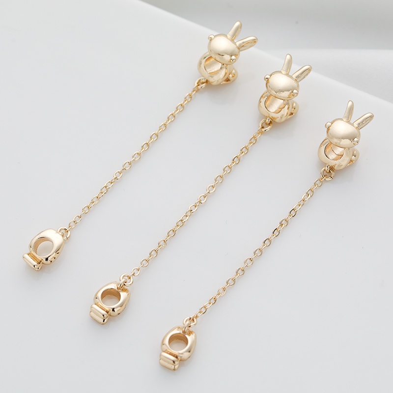 鏈條 細鏈條 尾鏈 延長鏈 diy 14k 包金 手作 手作材料包 兔子 蘿蔔 帶扁O 安全鏈 手鍊項鍊 diy | 蝦皮購物