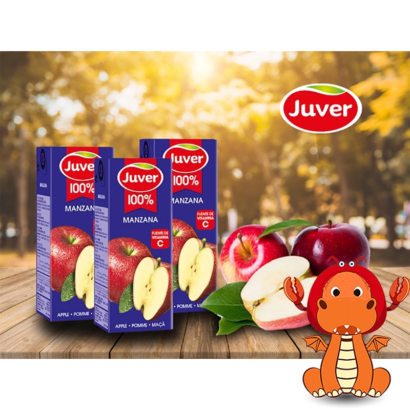 Juver 蘋果汁 200毫升 100 果汁 Juver Apple Juice 200 Ml 西班牙果汁 唯龍購物 蝦皮購物