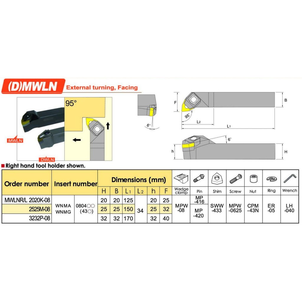 外徑車刀架 外徑車刀 外徑刀架 MWLN/DWLN 價格請來電或留言洽詢 | 蝦皮購物