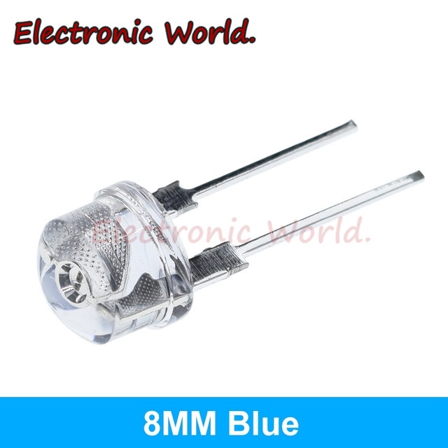 10個 直插8MM草帽LED白紅藍翠綠燈0.5W發光二極管LED F8燈珠DIP | 蝦皮購物