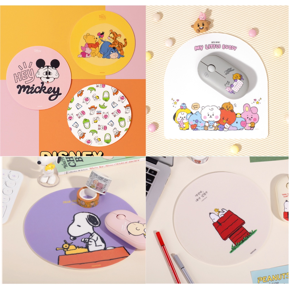 韓趣屋 ️ 現貨『韓國 ROYCHE』PEANUTS 史努比 迪士尼 滑鼠墊 | 蝦皮購物