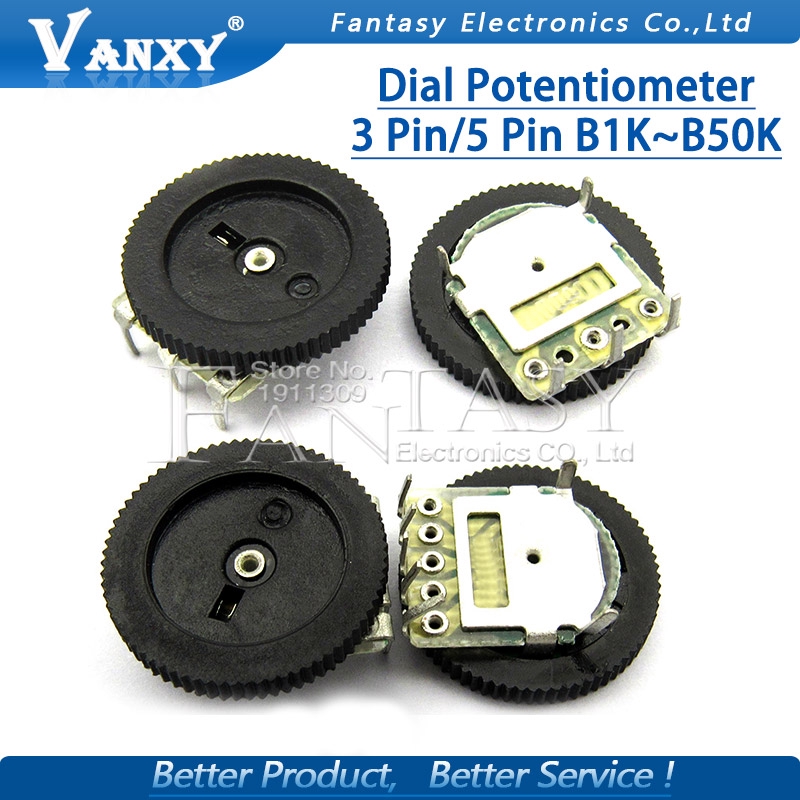 10pcs雙齒輪調諧電位器b102 B103 B203 B503 B1K B10K B20K B50K 3Pin/5Pi | 蝦皮購物
