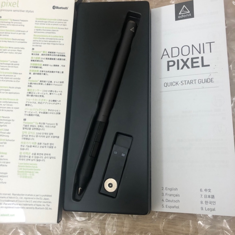 Adonit pixel 精準感壓觸控筆 黑色 全新未使用 附兩個替換筆頭 | 蝦皮購物