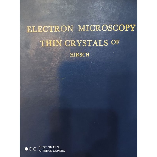 Electron Microscopy of Thin Crystals (Peter Hirsch) | 蝦皮購物