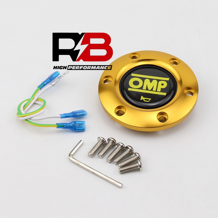 OMP 汽車改裝方向盤中間喇叭按鈕蓋 賽車方向盤按鍵通用喇叭蓋/kojiemi | 蝦皮購物