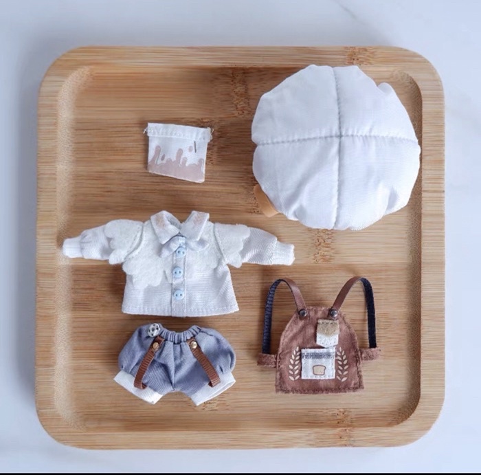 《現貨》【風閣】小小麵包師套裝-ob11/黏土人/gcs/麵包/娃褲/娃衣/廚師/麵包師/T恤/麵包套裝/娃服/套裝 | 蝦皮購物