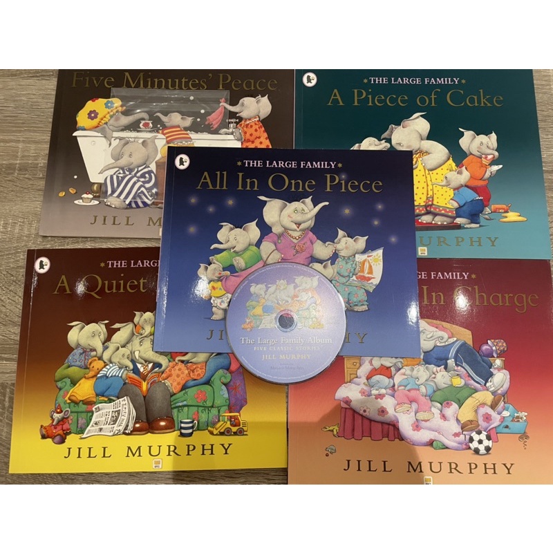 Large Family Book Collection 大象家族全集 5本經典暢銷繪本 + 原版CD | 蝦皮購物