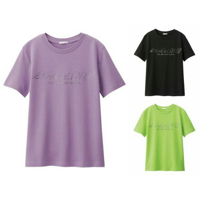 GU × EVANGELION EVA 新世紀福音戰士 聯名 明日香款 女裝logo印花T恤 | 蝦皮購物