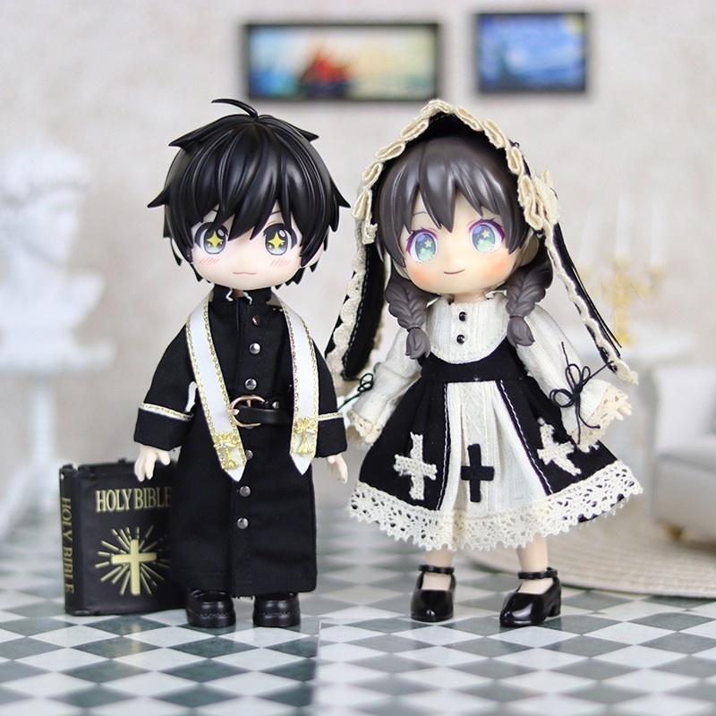 《現貨》【風閣】神父/修女套裝 - ob11/黏土人/gcs/ymy/12分娃娃衣/套裝/ob11套裝/修女/神父/娃服 | 蝦皮購物