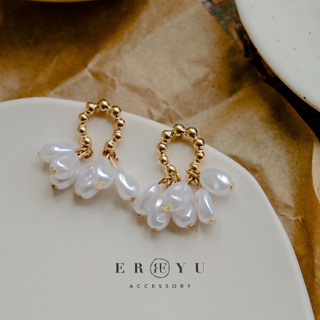 【ERYU】現貨｜Fruits from the Midi - 925銀針 墜式耳環 可改夾 | 蝦皮購物