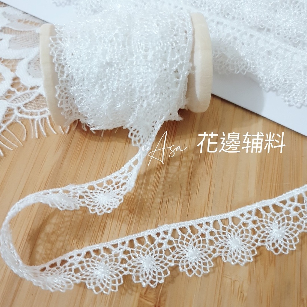 《iAsa愛莎の》手作材料 日本馬卡龍色蝴蝶結花朵刺繡水溶花邊DIY髮飾洋裝項鍊花邊材輔料 | 蝦皮購物