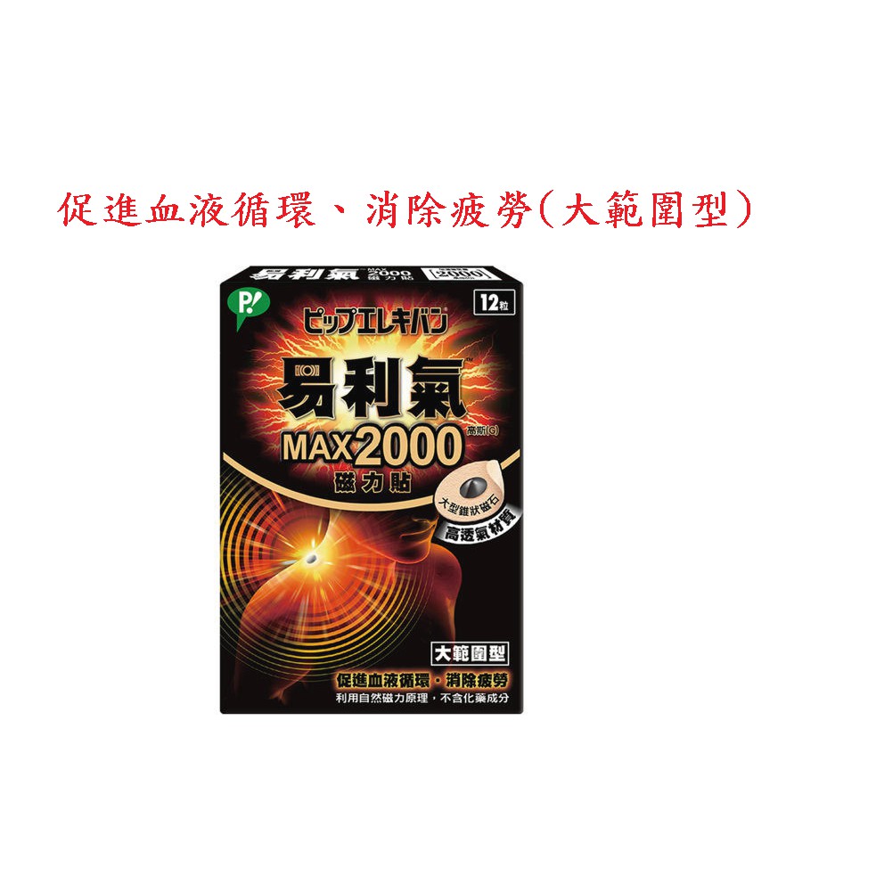 中文標 公司貨 易利氣磁力貼 MAX2000 12粒/盒 | 蝦皮購物