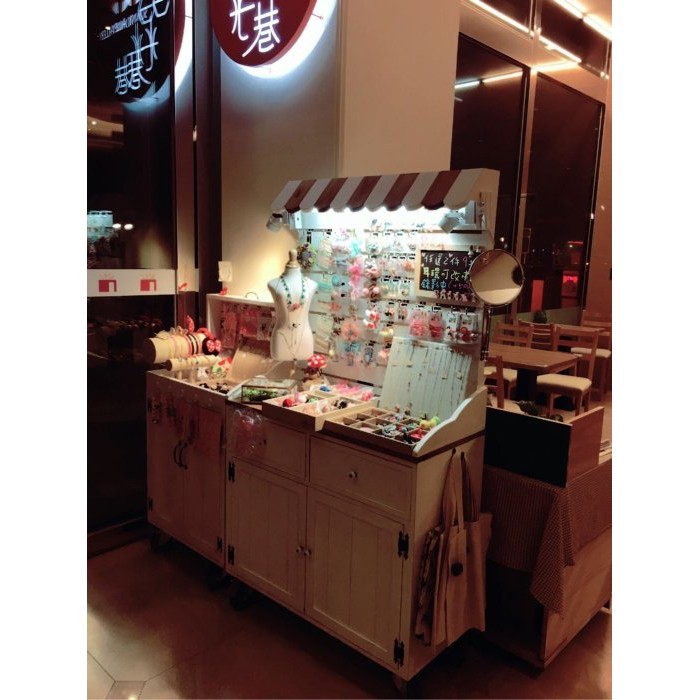 zakka鄉村風雜貨木作坊 makalaka 橫條屋簷展示攤車 日式鄉村風手工家飾 美式鄉村風手工家具 田園風 | 蝦皮購物