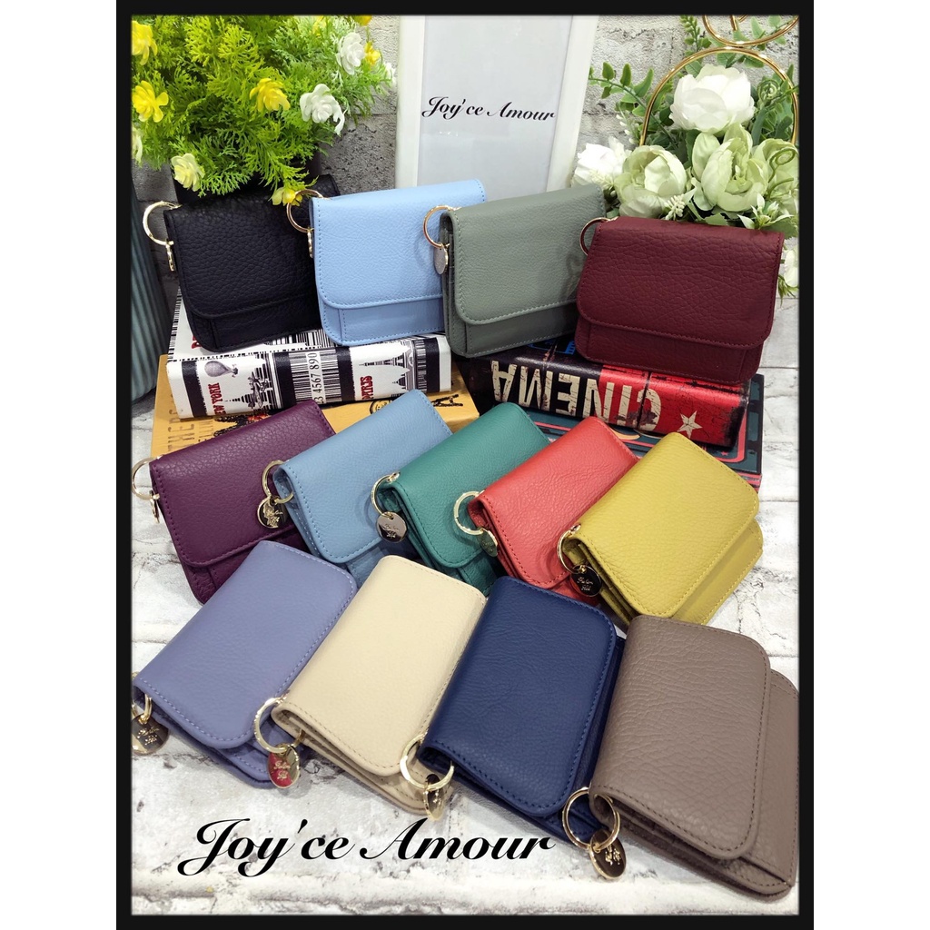 Joy'ce Amour 全真皮多卡層卡片零錢/鑰匙包 | 蝦皮購物
