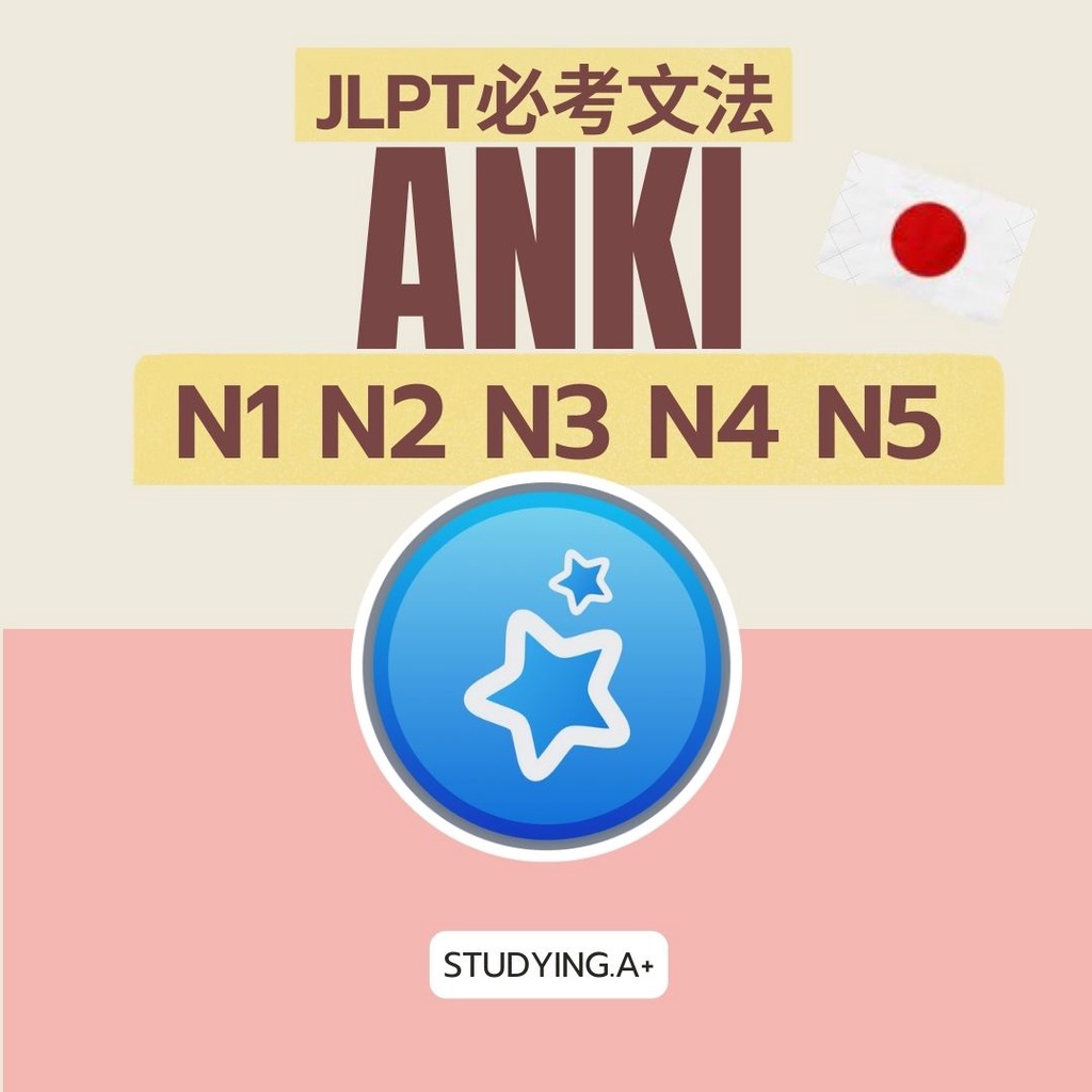 【ANKI JLPT必考文法】Anki JLPT 暗記辭庫 自編排組 自學日語 | 蝦皮購物