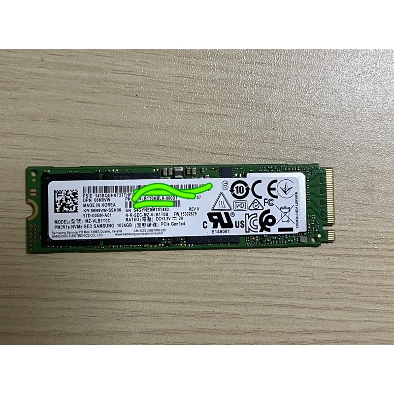 SAMSUNG PM981a 1TB PCIe NVMe M.2 SSD | 蝦皮購物