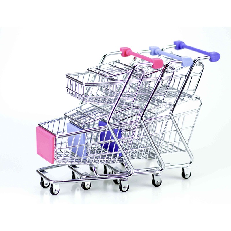 雙層迷你購物車小推車 ☆ VITO zakka ☆ 收納晾乾美妝粉撲 店面裝飾 手推車 購物車 推車 居家裝飾 迷你推車 | 蝦皮購物