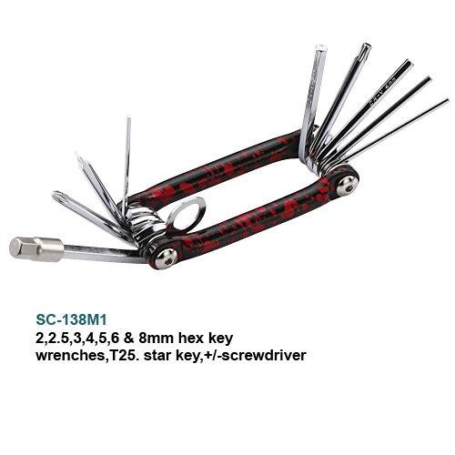 台灣製 Sj-Tools 11合一多功能維修工具 萬能隨車工具組 六角扳手+螺絲起子T25扳手 | 蝦皮購物