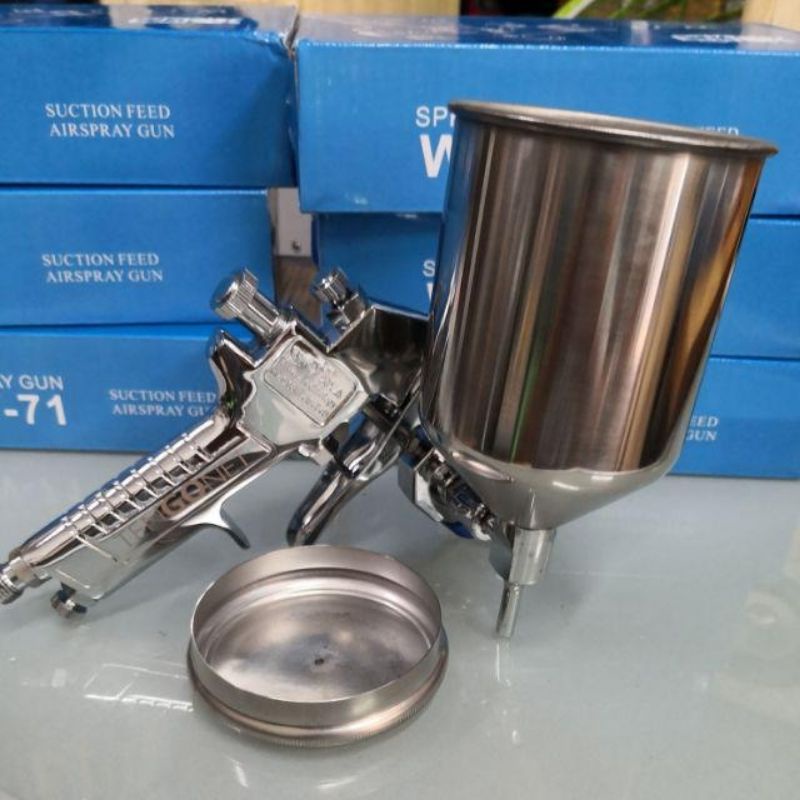 [添購]W101噴槍W71/W77油漆 噴槍 600cc裝料壺400cc 不鏽鋼 鋁壺 塑料壺 | 蝦皮購物
