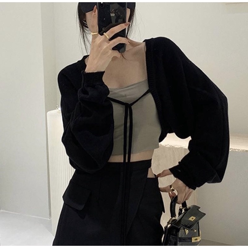 Muun Studio （現貨）快速出貨🚚夏天必備綁帶小罩衫 夏天透心涼防曬外套 | 蝦皮購物