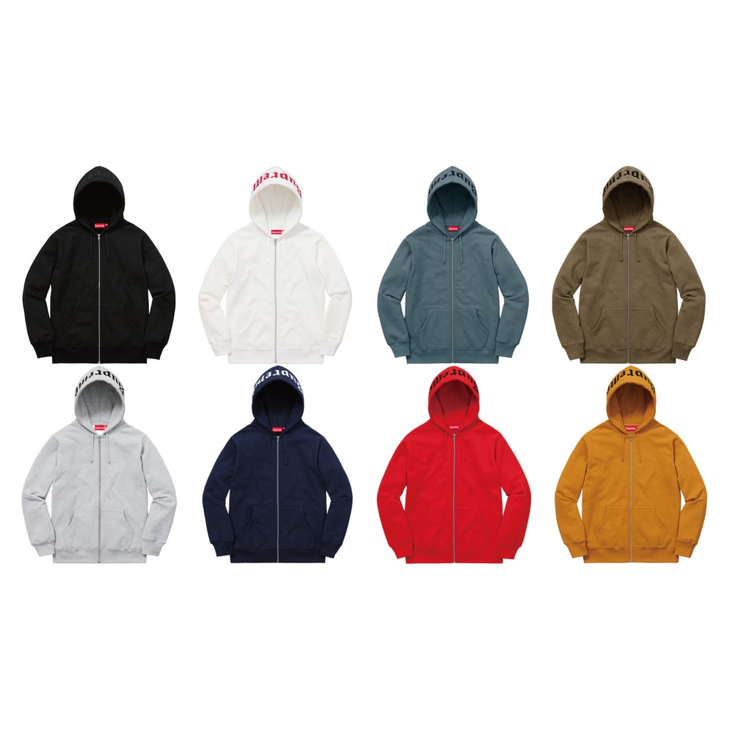 【紐約范特西】 現貨 Supreme FW16 Old English Hood Logo Zip Up Sweat | 蝦皮購物
