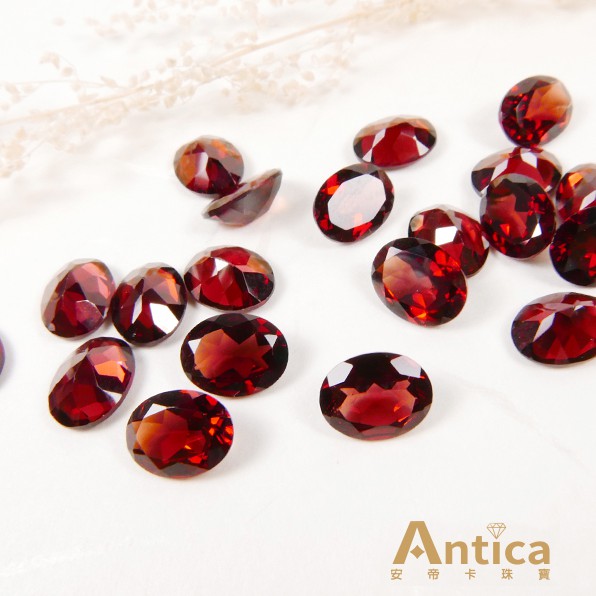 【Antica】鎂鋁榴石 Garnet 橢圓 7*9mm 熱情如火 天然寶石 裸石 寶石切割 (我最優惠) 安帝卡珠寶 | 蝦皮購物