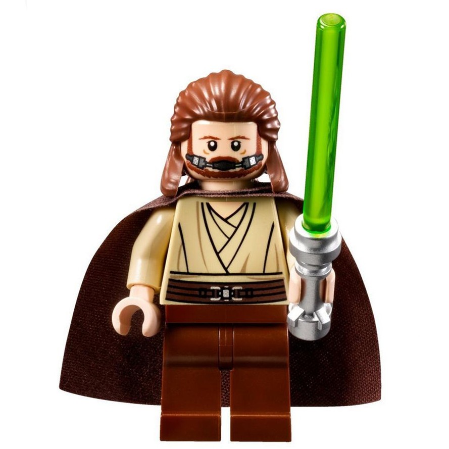 LEGO 樂高 星際大戰人偶 Qui-Gon Jinn sw410 奎刚金 9499 奎剛金 含武器 | 蝦皮購物