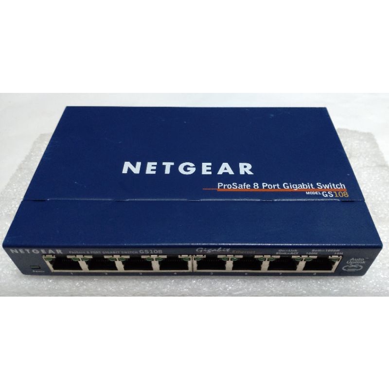 🌞二手現貨保固NETGEAR GS108 V3 8埠Gigabit金屬交換器 8個10/100/1000Mbps無附件 | 蝦皮購物
