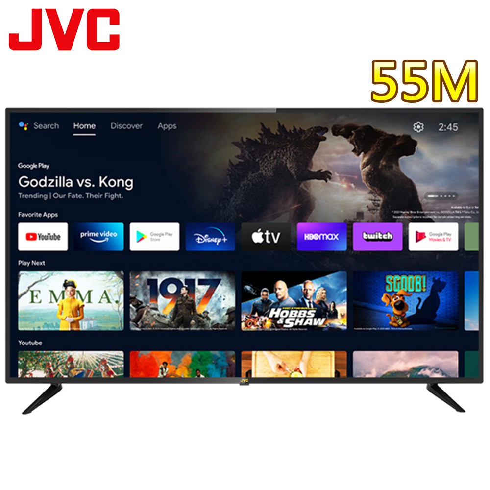 JVC 55吋4K HDR Android TV連網液晶顯示器55(M) 大型配送 | 蝦皮購物