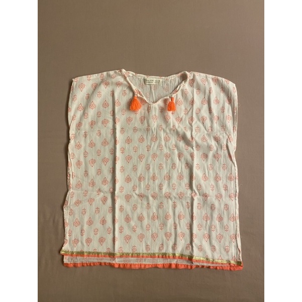 （二手）ZARA女童民俗風泳衣罩衫（Size:M)(6-9y)(116-134cm) | 蝦皮購物