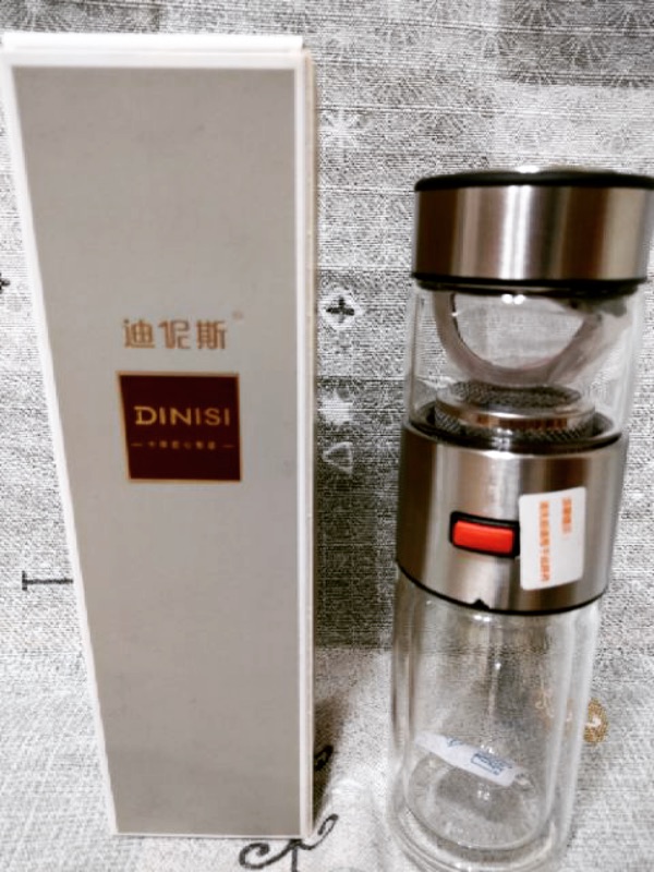 迪尼斯 DINISI 一鍵式 茶水分離 雙層 玻璃杯 玻璃瓶 泡茶杯 隨手杯 茶壺 茶具 休閒壺 保溫瓶 水瓶 （全新） | 蝦皮購物