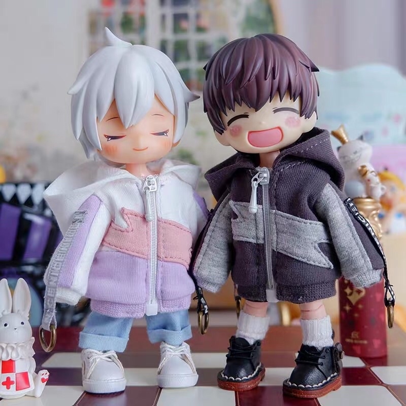 《現貨出清》【風閣】閃電外套-ob11/黏土人/gcs/12分娃/娃衣/外套/衝鋒衣/運動外套/連帽/娃服/娃用外套 | 蝦皮購物