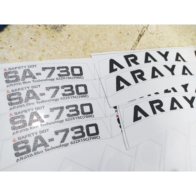Araya SA-730 700c 輪輞貼花貼紙 | 蝦皮購物