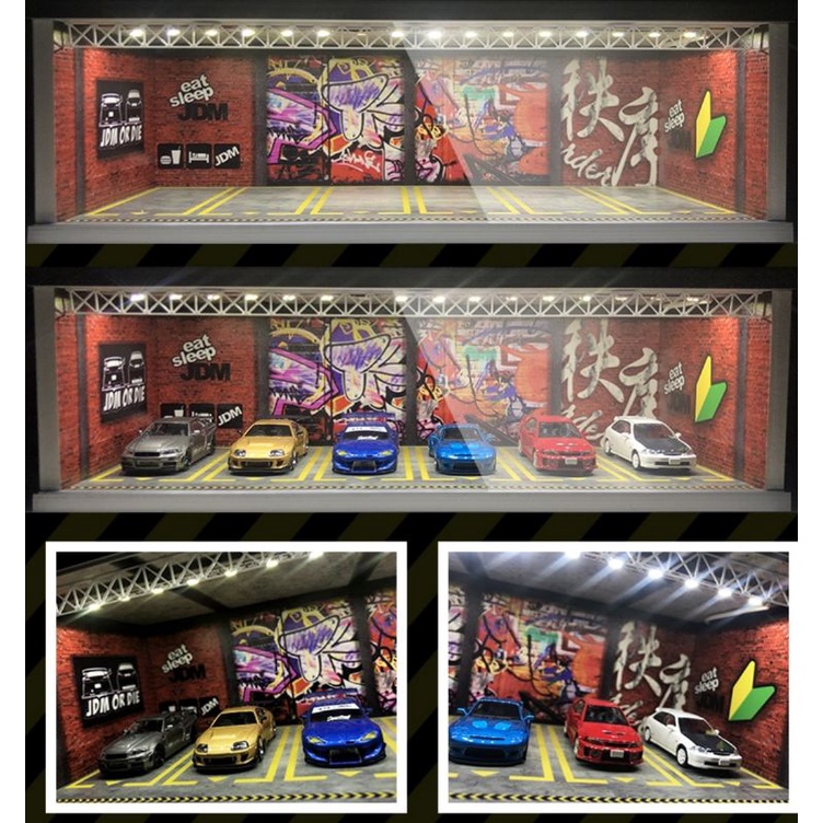 現貨 GEECHAN G-FANS MOREART 1:64 六車位帶燈停車場場景模型 模型停車場 地下車庫 車位 場景 | 蝦皮購物